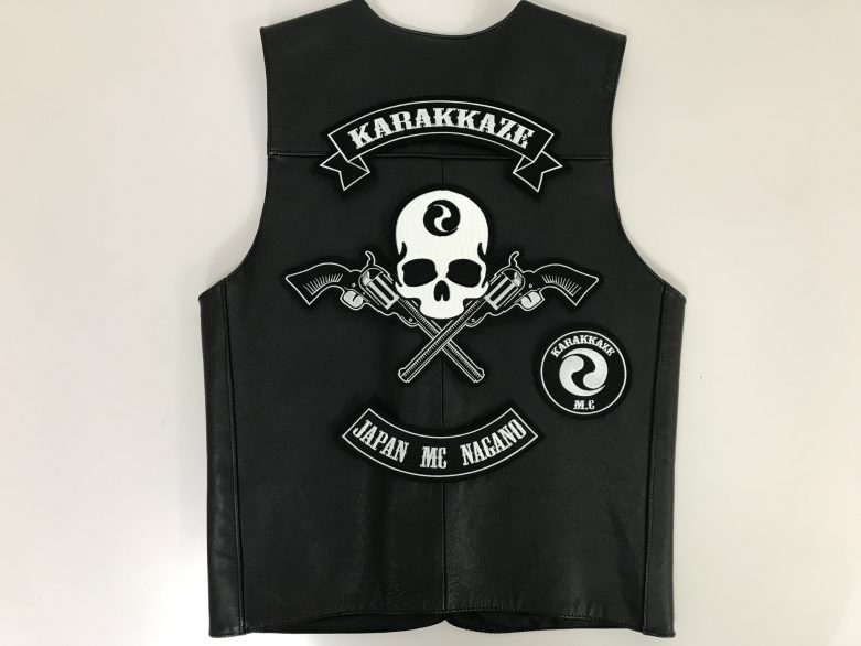 KARAKKAZE JAPAN MC NAGANO様 MCパッチ | バイクチーム刺繍・革ジャン刺繍・MCワッペンならG2 | 刺繍入りバイク ...